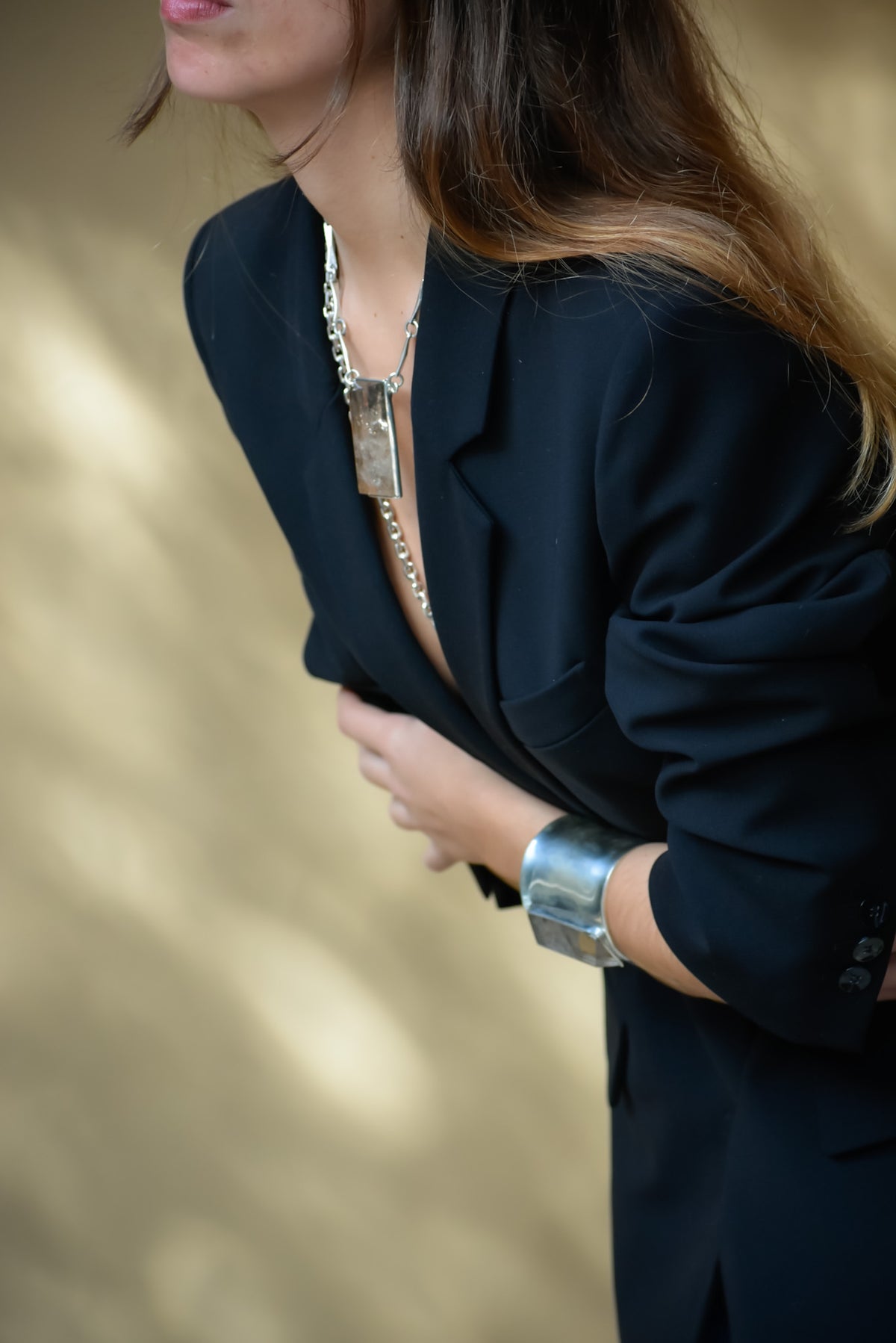 Esclava Lisa XL Silver Cuarzo | cbcjoyas